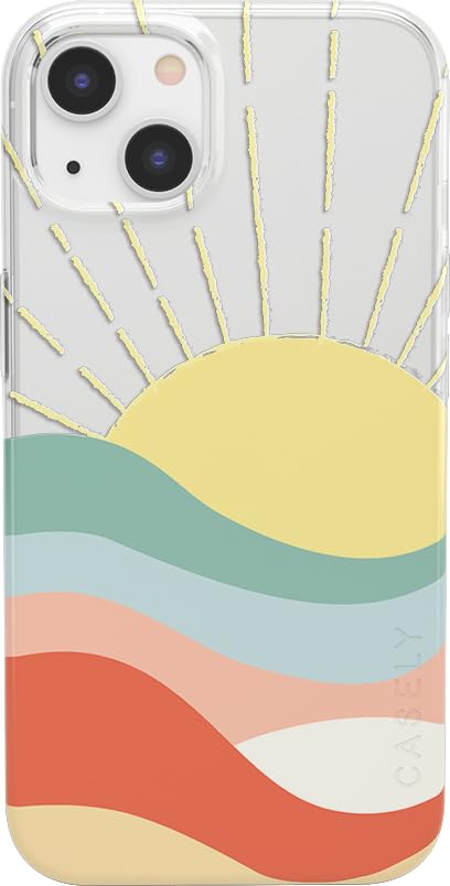 Casely iPhone 13 Sun-Themed Case | Colorblock Sunset Sunrise Pattern | Drop Test Certified & Camera Lens Protection