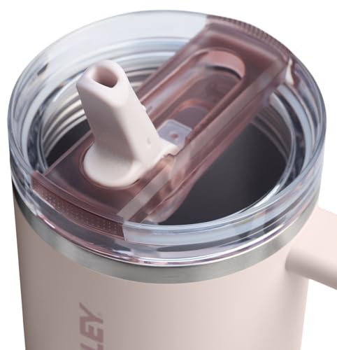 Stanley Quencher ProTour Flip Straw Tumbler with Leakproof Lid 30 oz | Built-In Straw & Handle | Cupholder Compatible for Travel | Insulated Stainless Steel Cup | BPA-Free | Rose Quartz