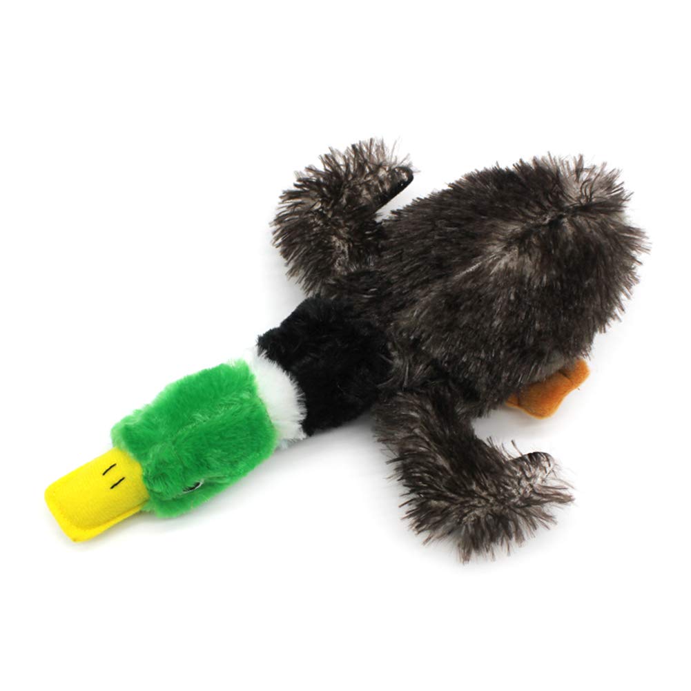 N/ hionre Sound Squeaky Interactive Toys for Pets, Funny Plush Cartoon Duck Shape Chew Play Toy for Pet Dog Cat Duck