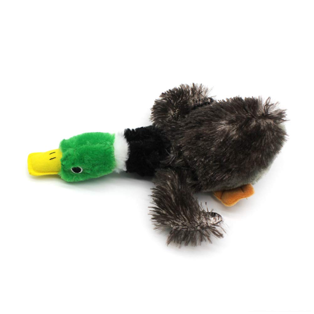 N/ hionre Sound Squeaky Interactive Toys for Pets, Funny Plush Cartoon Duck Shape Chew Play Toy for Pet Dog Cat Duck