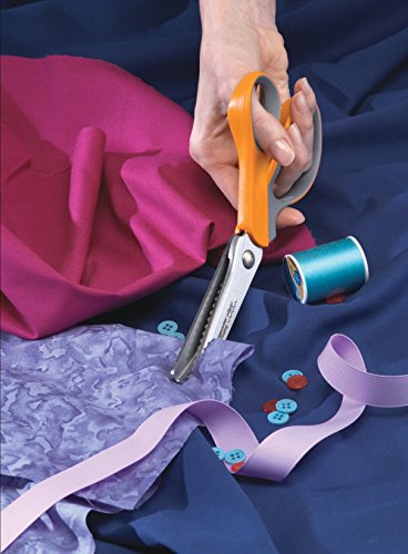 Fiskars Softgrip Pinking Shears (8"), 8 Inch, Steel and Orange
