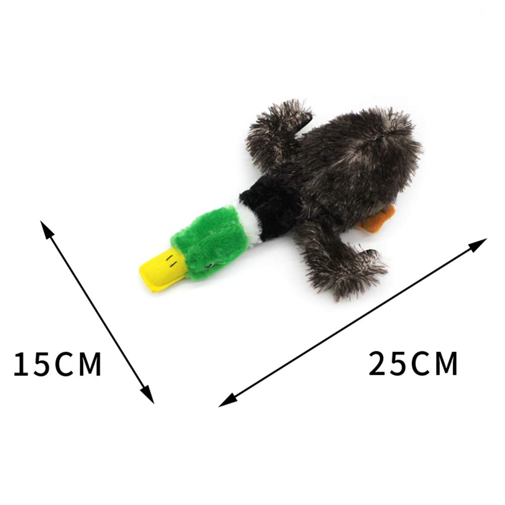 N/ hionre Sound Squeaky Interactive Toys for Pets, Funny Plush Cartoon Duck Shape Chew Play Toy for Pet Dog Cat Duck
