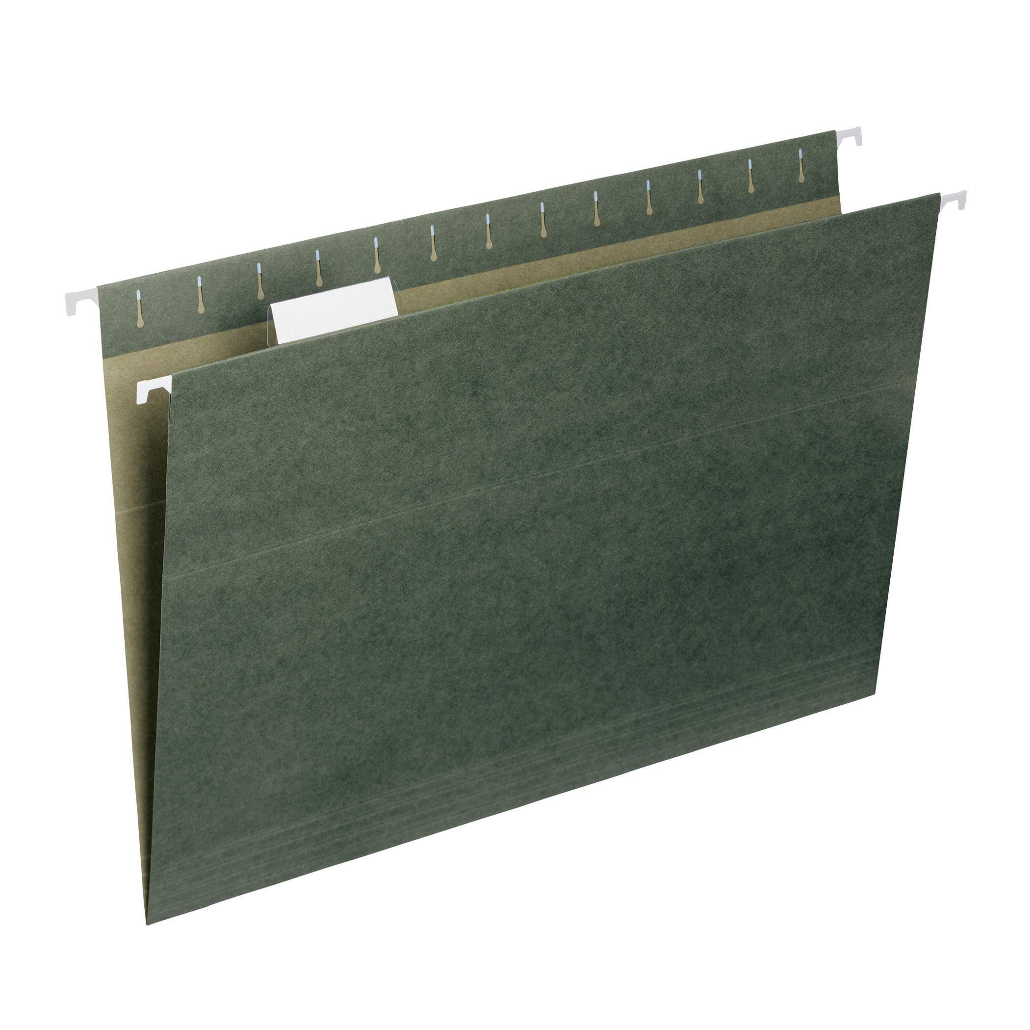 Smead Hanging File Folders for Documents, with 1/5-Cut Tabs, Legal Size, File Organizer for Filing Cabinets, Legal and Office Supplies, Standard Green, 25 Pack (64155)