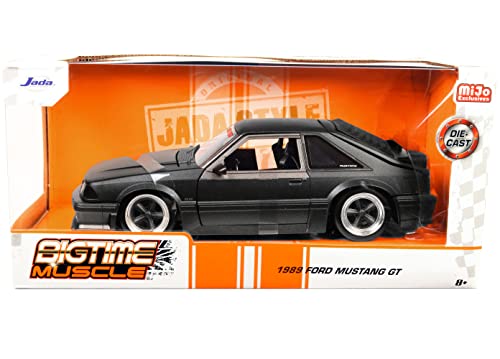 New Jada 1989 GT Matt Black Bigtime Muscle Series 1/24 Diecast Model Car by Jada 33605