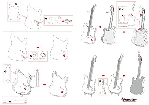 Metal Earth Fascinations Electric Lead Guitar 3D Metal Model Kit