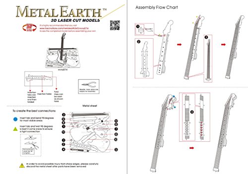 Metal Earth Fascinations Electric Lead Guitar 3D Metal Model Kit
