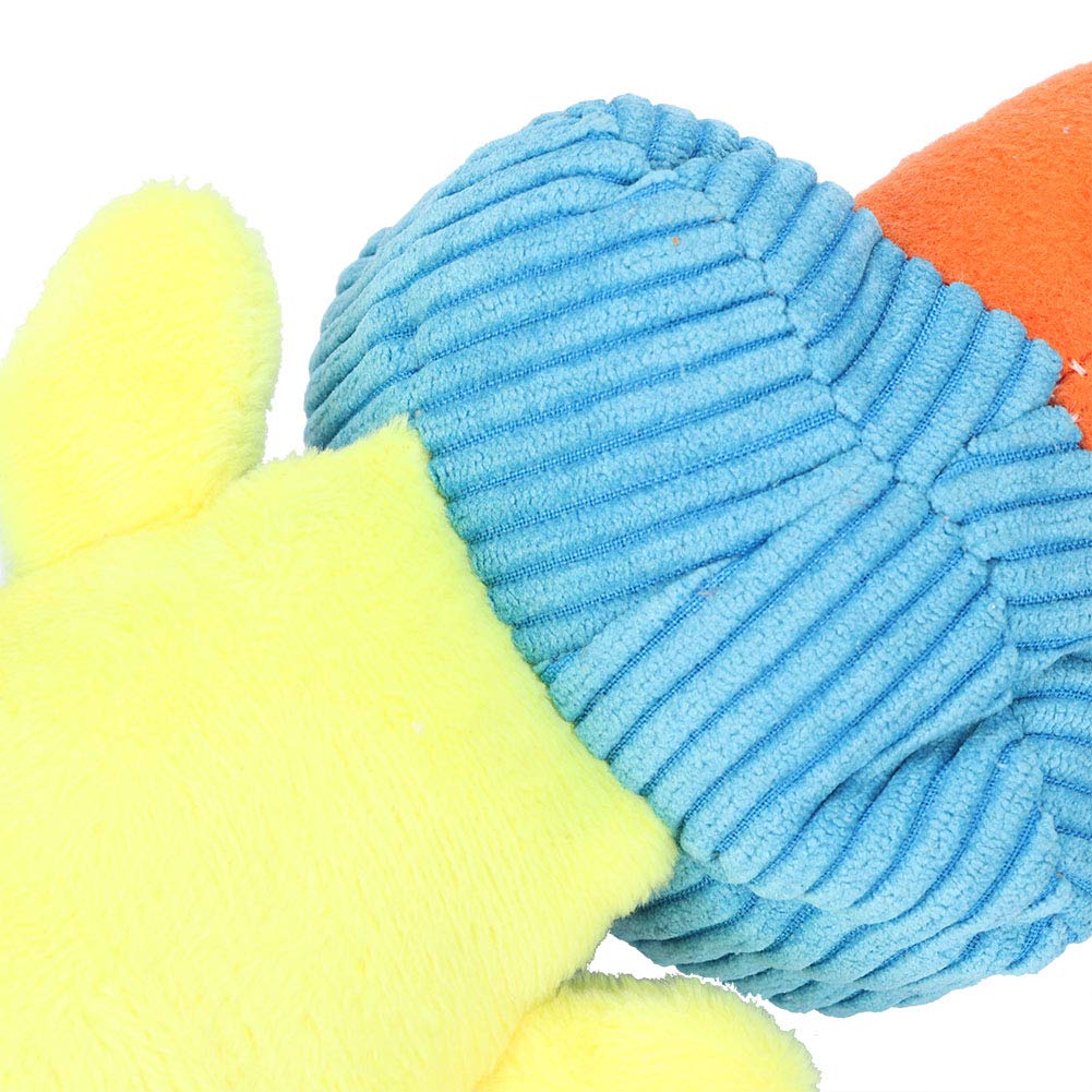Zerodis 2PCS Squeaky Stuffed Pet Dog Toys Chew Toy with Squeakers Soft Plush Duck Monkey Sound Toys for Puppies Teething Small Medium Large Dogs