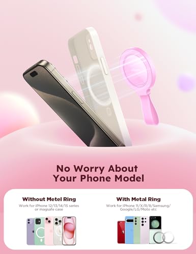 JOYROOM Magnetic Suction Phone Case Mount, Silicone Suction Cup Phone Grip Holder Stand for iPhone & Android, Hands-Free Cell Phone Accessory Holder for Selfies & Tiktok Videos