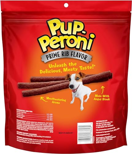 Pup-Peroni Prime Rib Flavor Dog Treats, Made with Real Steak, 22.5 Ounce Bag