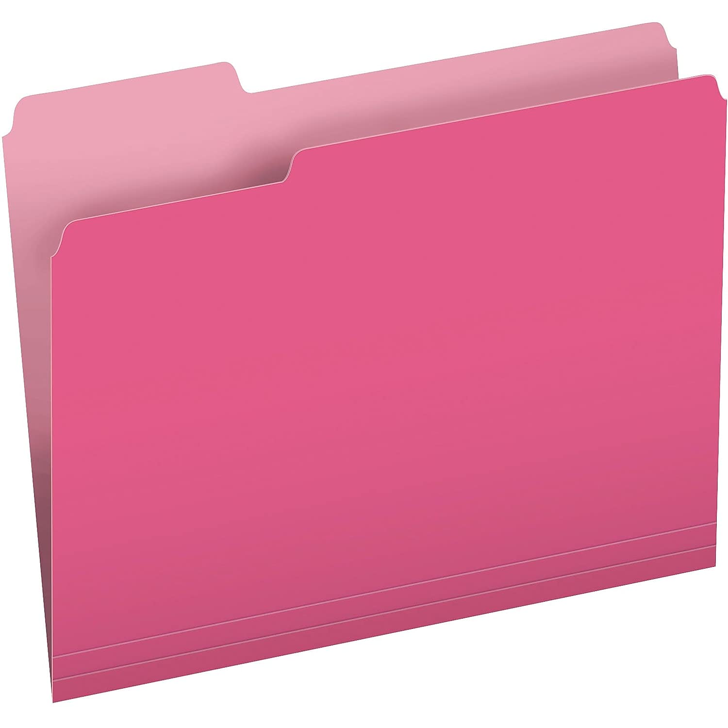Pendaflex Two-Tone Color File Folders, Letter Size, 1/3 Cut, Pink, 100 Per box (152 1/3 PIN), 12 x 9.88 x 2.38 inches