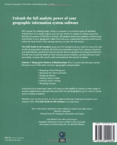 The ESRI Guide to GIS Analysis Volume 1: Geographic Patterns & Relationships (The Esri Guide to GIS Analysis, 1)
