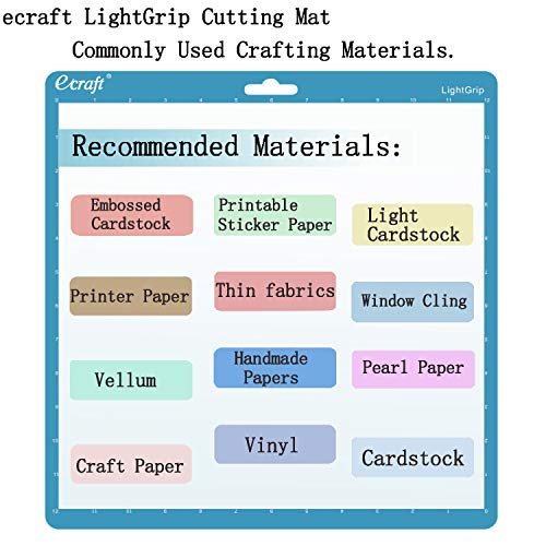 Ecraft Cutting Mat for Silhouette Cameo 3/2/1: 12X12inch Include one StrongGrip&Three StandardGrip&One LightGrip Cutting Mat Perfect for Silhouette Cameo Replacement for Crafts、Sewing and All Arts