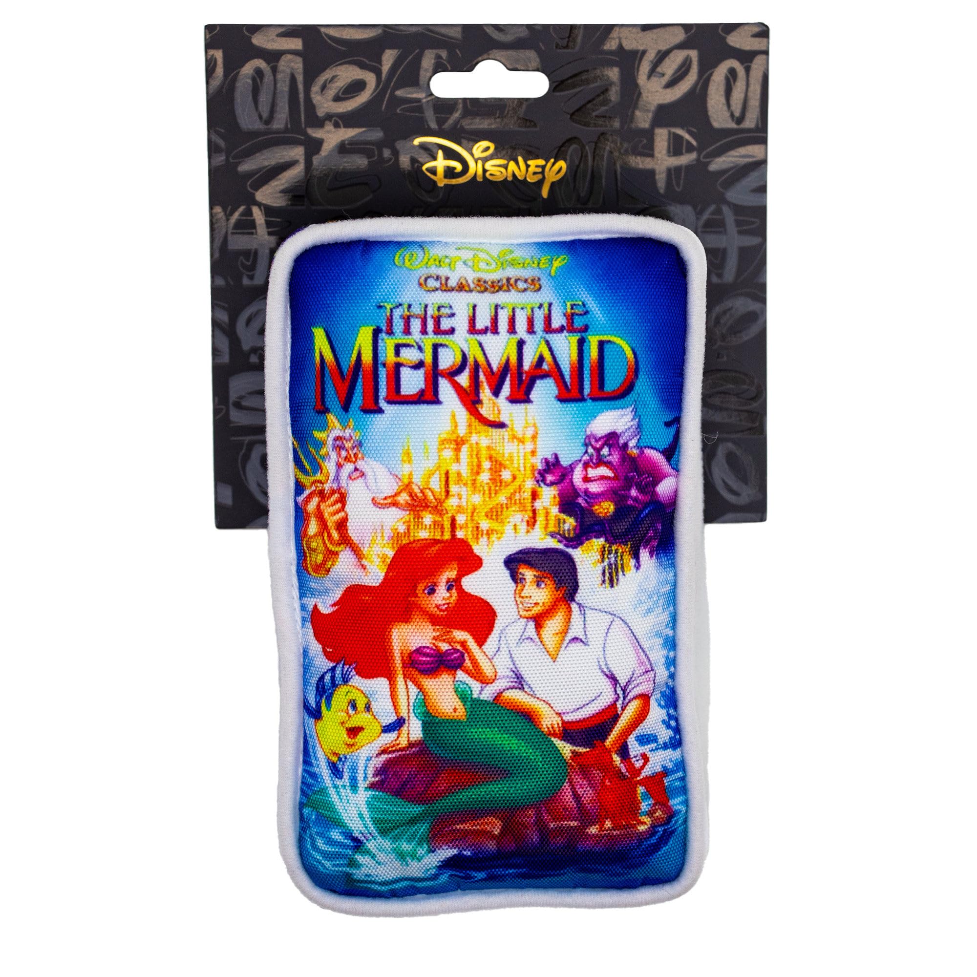 Buckle-Down Disney Dog Toy, Disney The Little Mermaid VHS Tape Replica Pet Toy, Plush