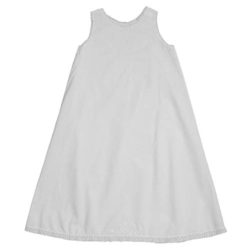 Feltman Brothers Girls Scalloped Lace Special Occasion Gown Set, NB-3M White