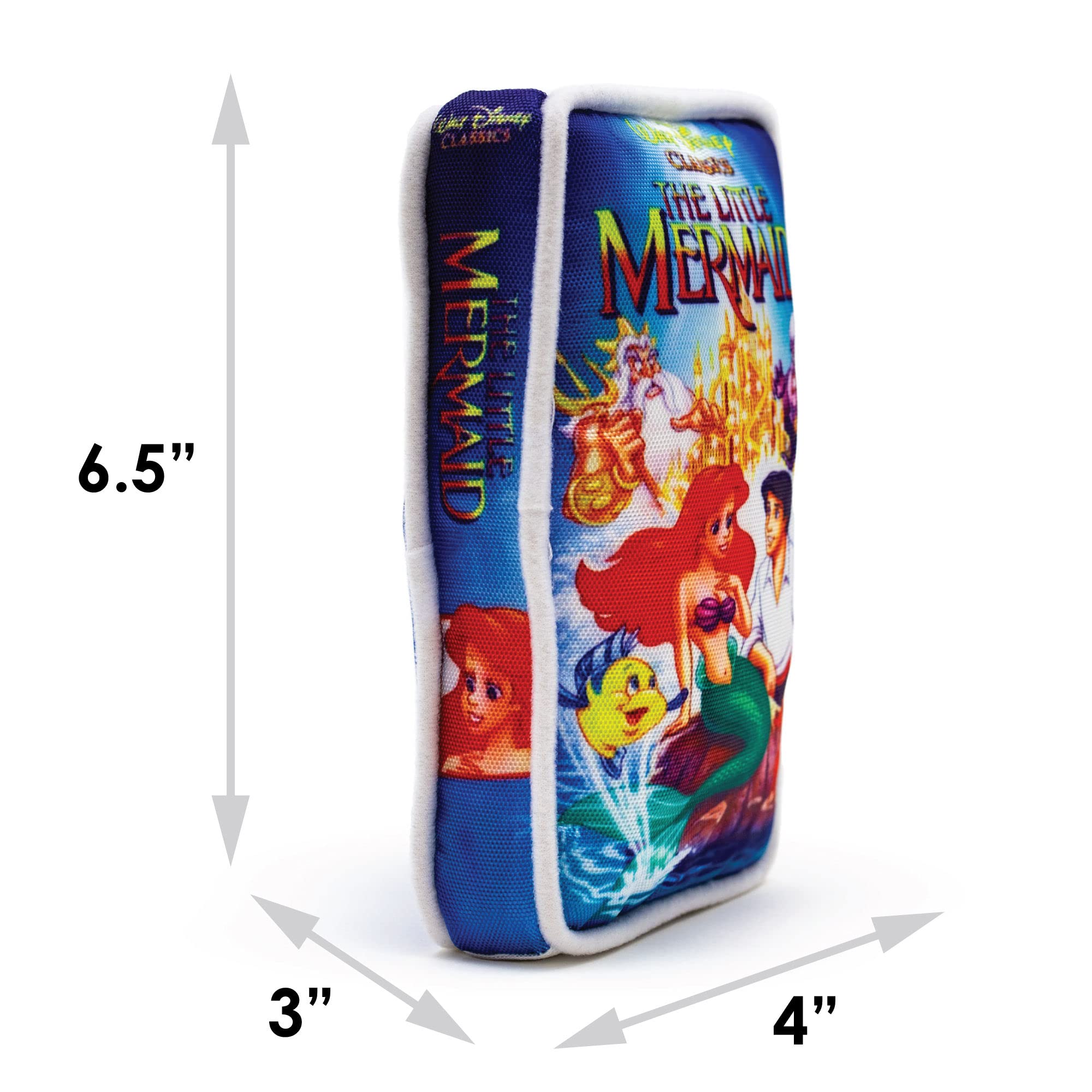 Buckle-Down Disney Dog Toy, Disney The Little Mermaid VHS Tape Replica Pet Toy, Plush