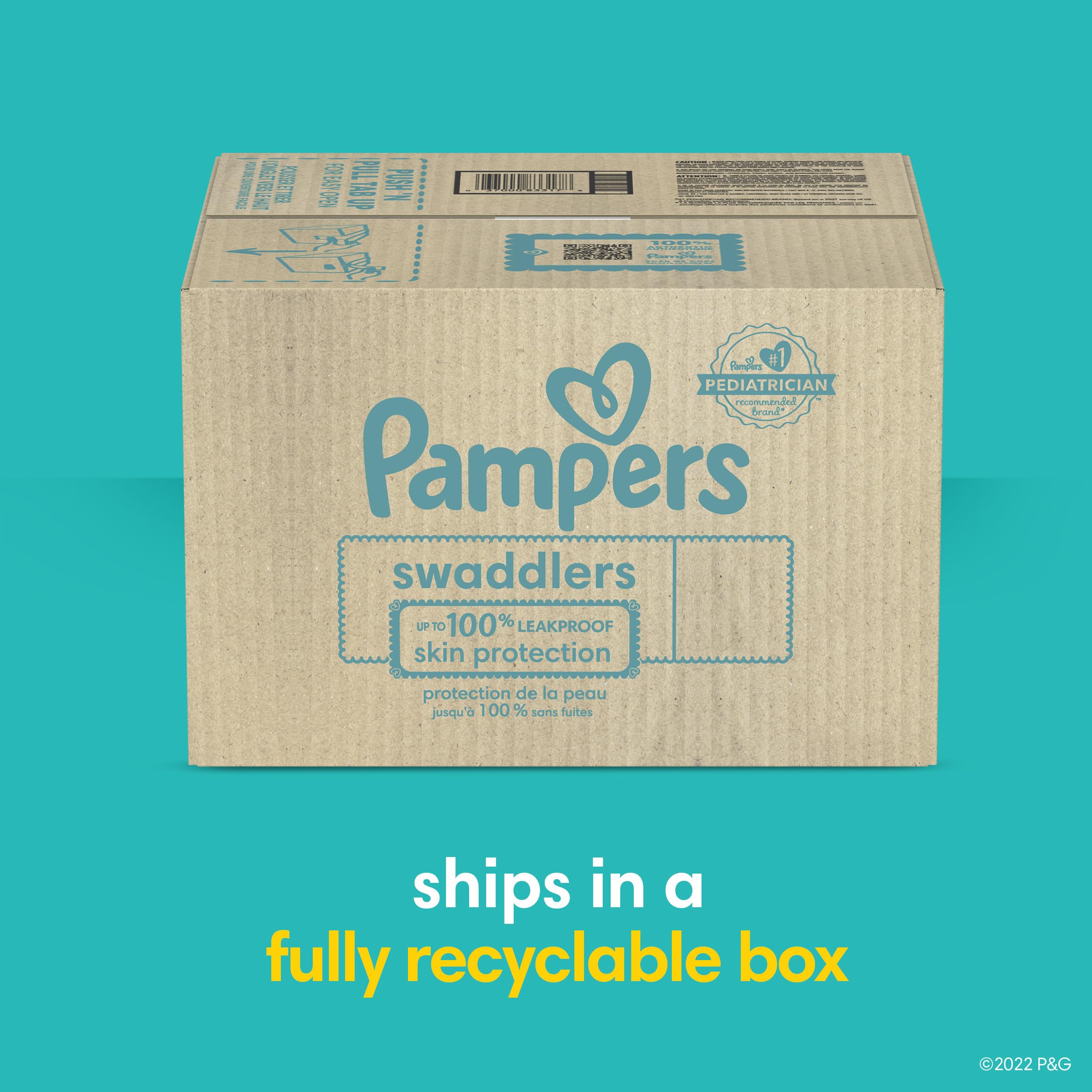 Pampers Baby Diapers - Swaddlers - Size 5, 132 Count, Ultra Absorbent Disposable Infant Diaper