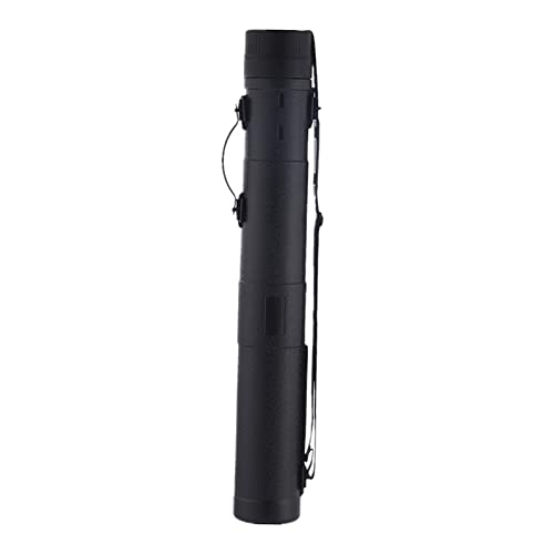 AMLESO Drawing Tube Blueprint Case Telescoping Large Black Expands to 53 Inches Poster Tube with Strap