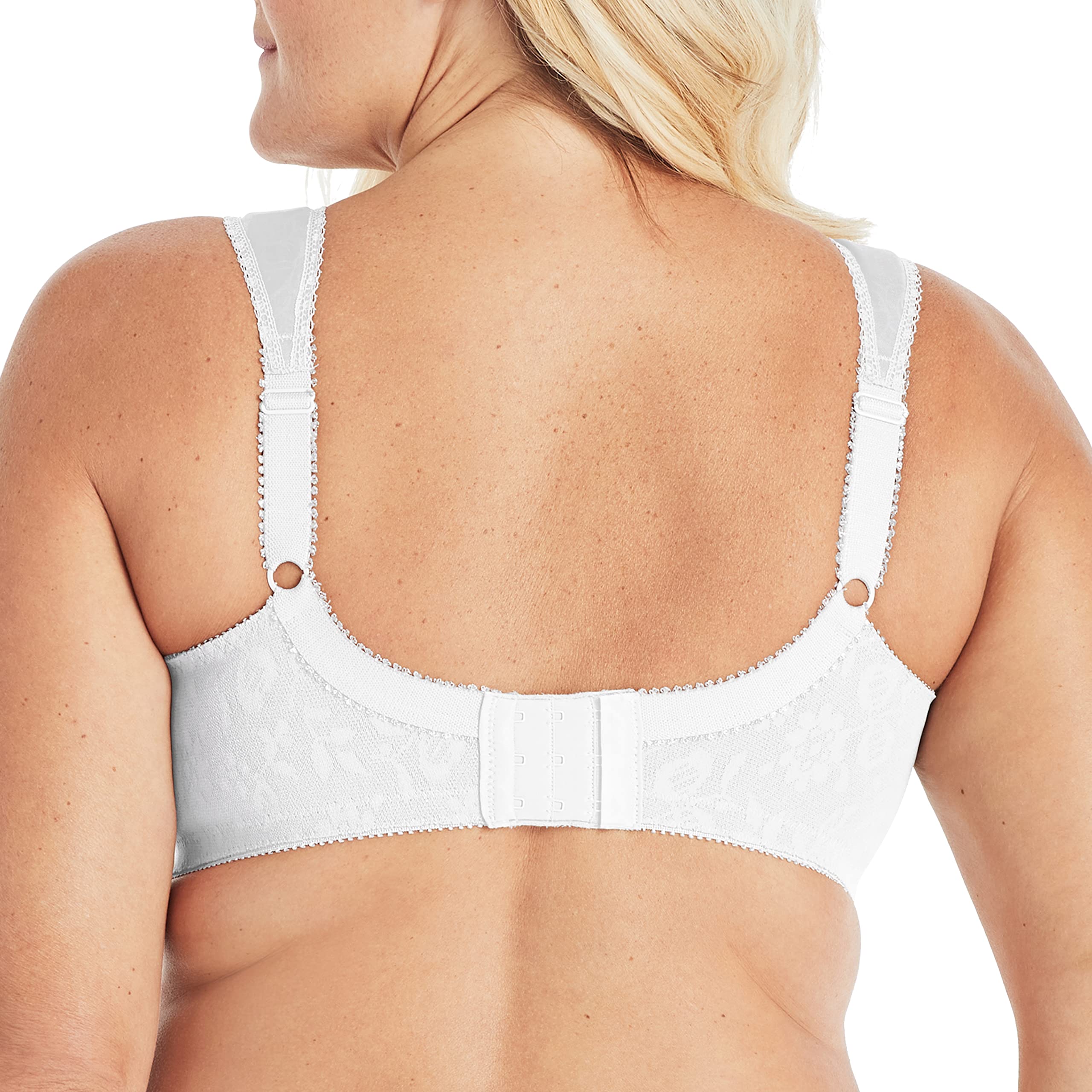 PLAYTEX Womens 18 Hour Comfort-strap Wireless Bra, Full-coverage With 4-way Trusupport, Single & 2-pack Bras, White, 38DD US