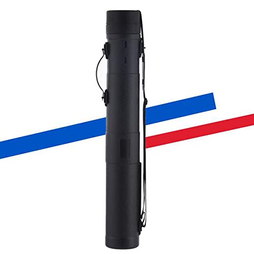 AMLESO Drawing Tube Blueprint Case Telescoping Large Black Expands to 53 Inches Poster Tube with Strap