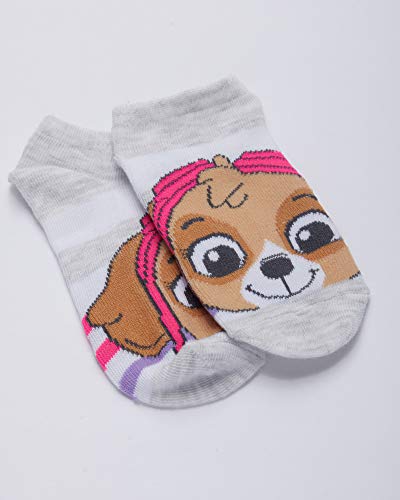 Nickelodeon Girls Paw Patrol 5 Pack No Show Casual Sock, Multi, 6-8.5 US
