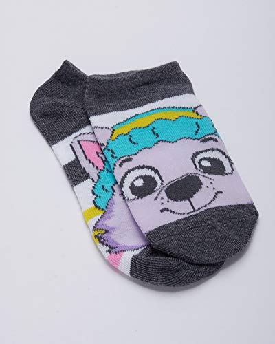 Nickelodeon Girls Paw Patrol 5 Pack No Show Casual Sock, Multi, 6-8.5 US