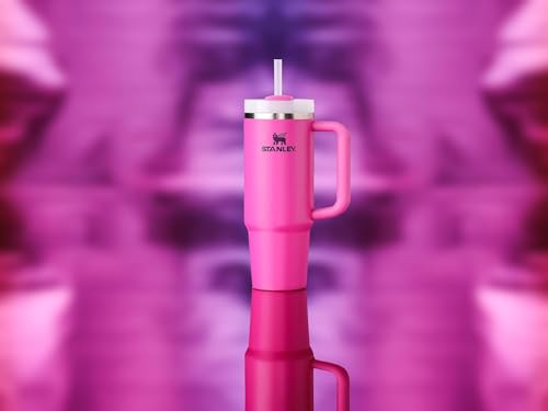 Stanley Quencher H2.0 Tumbler with Handle and Straw 30 oz | Flowstate 3-Position Lid | Cup Holder Compatible for Travel | Insulated Stainless Steel Cup | BPA-Free | Fuchsia