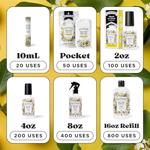 Poo-Pourri Before-You-Go Toilet Spray, Original Citrus, 2 Fl Oz - Lemon, Bergamot and Lemongrass