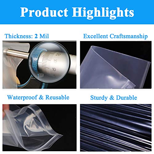 Minoly 3" x 4" Small Zip Baggies for Jewelry, 2 Mil 100pcs Reclosable Clear Zipper Plastic Bags for Cards, Craft Beads, Seeds, Coins, Tiny Parts, Pills, Screws etc