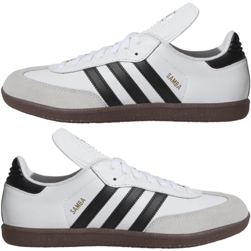 adidas Men's Samba Classic Running Shoe,white/black/white, 10.5 M US