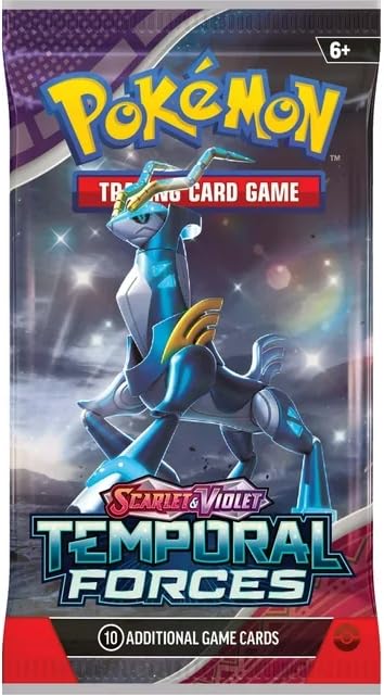 Sportsntoys Scarlet and Violet Temporal Forces New Single Booster Bundle Pack -Factory Sealed- Comes with Extra Foil Collector Card