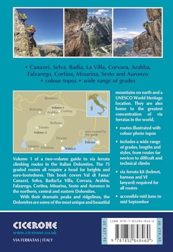 Via Ferratas of the Italian Dolomites: Vol 1: 75 routes-North, Central and East Ranges