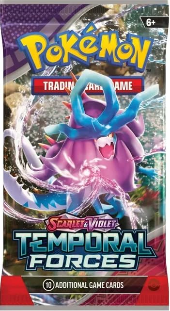 Sportsntoys Scarlet and Violet Temporal Forces New Single Booster Bundle Pack -Factory Sealed- Comes with Extra Foil Collector Card