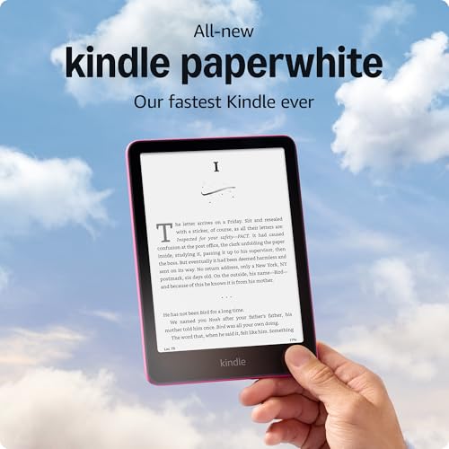 All-new Amazon Kindle Paperwhite (16 GB) β Our fastest Kindle ever, with new 7" glare-free display and weeks of battery life β Raspberry
