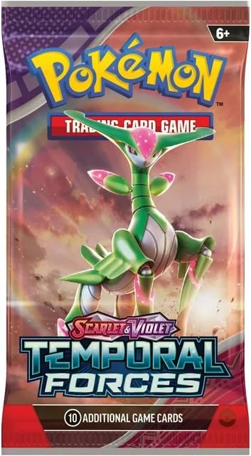 Sportsntoys Scarlet and Violet Temporal Forces New Single Booster Bundle Pack -Factory Sealed- Comes with Extra Foil Collector Card