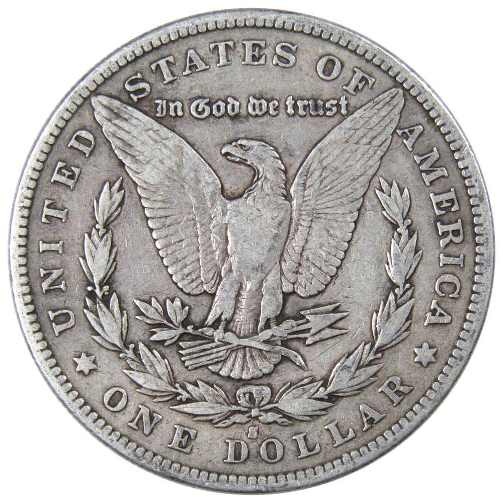 1880 S Morgan Dollar F Fine 90% Silver $1 US Coin Collectible