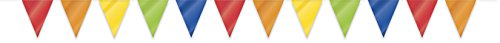 Unique Party Decoration Giant Plastic Rainbow Pennant Banner, 32.8', Multicolor