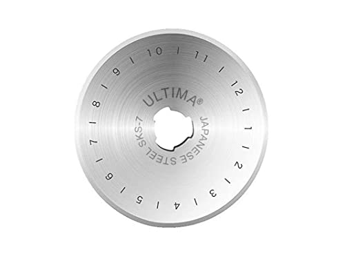 Ultima 60mm Rotary Cutter Blades β 10 Blades Per Pack β Fits Most Rotary Cutters Including Fiskars, Olfa, Martelli and TrueCut β Cuts Quilting Fabric, Leather, and More