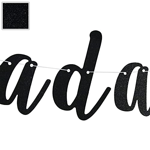 Ramadan Mubarak Banner, Ramadan Decor, Eid Mubarak, Eid Wall Hangings, Muslim Ramadan Party Decoration Supplies Black Glitter.