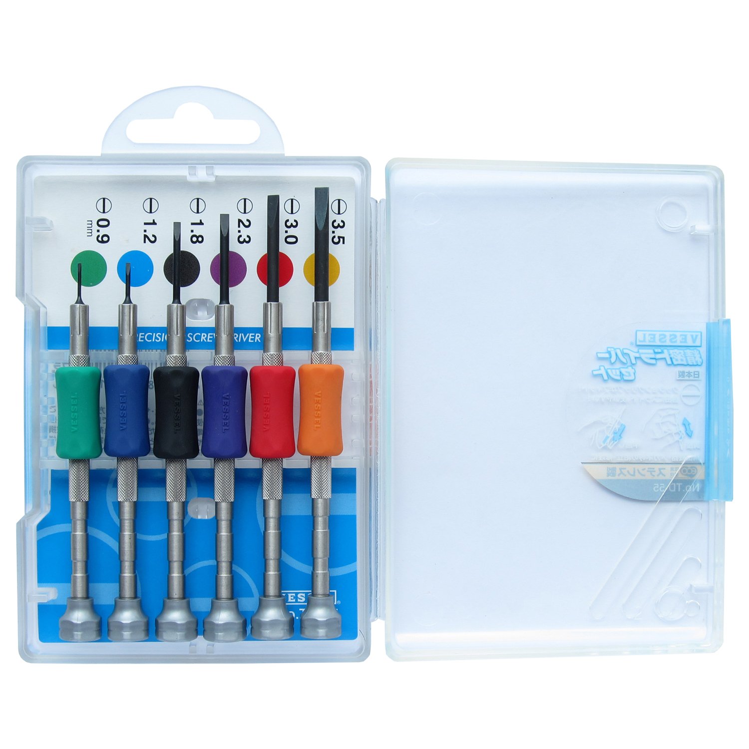 VESSEL Precision Screwdriver Set TD-55 / -0.9, -1.2, -1.8, -2.3, -3.0, -3.5