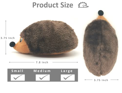 SUNKYPUP Hedgehogz Squeaky Dog Toy, Stuffed Plush Dog Toys for Small Medium Dogs (8 Inch (1 Pack))