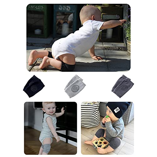 Ocanoiy Baby Head Protector Toddler Infant Helmet No Bump Head Cushion Baby Knee Pads Baby Helmet for Crawling Walking Protective Hat Safety Harness (Gray)