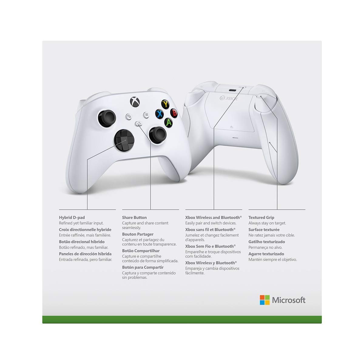 Microsoft Xbox Series S or X Wireless Controller Robot White plus VGSION battery
