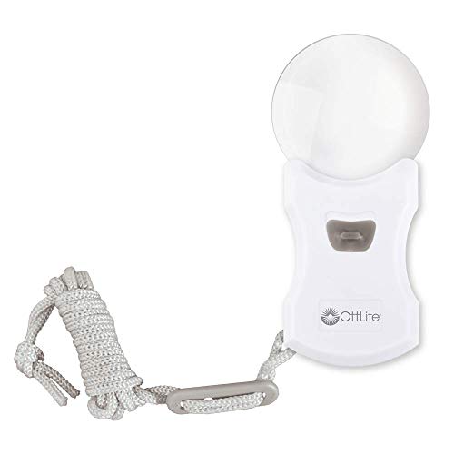 OttLite Rimless Pendant LED Magnifier – Wearable Magnifying Glass, 3X Optical Grade Magnification, LED Illumination, Pocket Magnifier, Home, Work, Travel