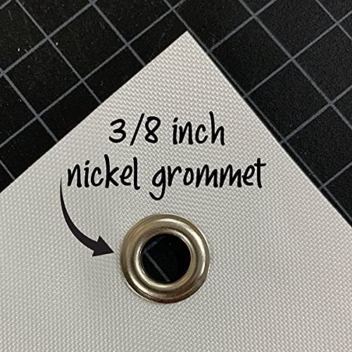NapTags Blank Polyester Cloth Banner with 3/8 inch Nickel Grommets, 5 feet x 3 feet banner with 12 foot white hanging rope