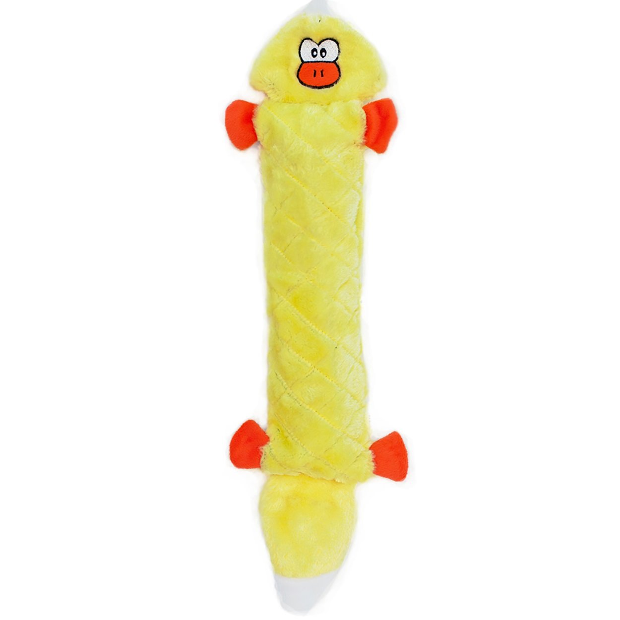 ZippyPaws Jigglerz - Dog Squeaky Toys to Keep Them Busy, Funny Food Plush for Small, Medium, & Large Dogs, Cute Stuffed Puppy Toy, Pet Product, Gift for All Breeds, Interactive Squeaker - Duck