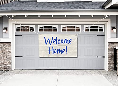NapTags Blank Polyester Cloth Banner with 3/8 inch Nickel Grommets, 5 feet x 3 feet banner with 12 foot white hanging rope