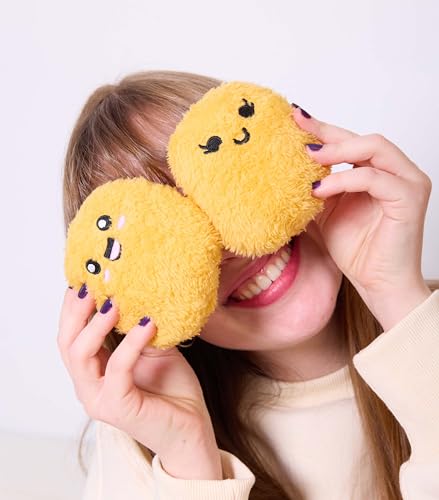 Emotional Support Chicken Nuggets by Relatable, Cuddly Easter Stuffed Animals and Toys, Squishy Toys and Plushies, Great Easter Basket Stuffers for Teens, Includes 5 Plushies with Carrying Basket
