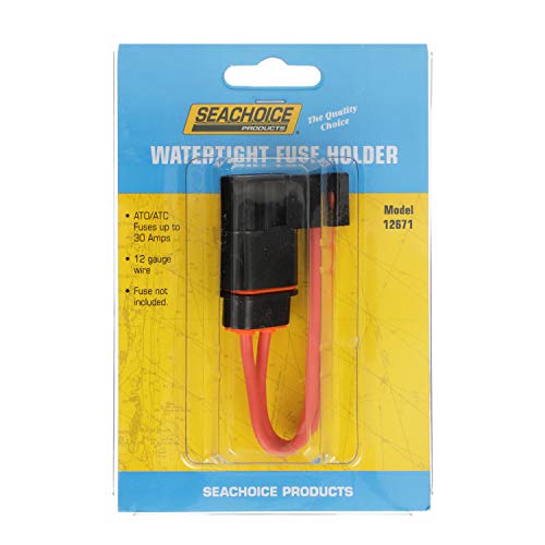 Seachoice in-Line Fuse Holder, Waterproof, 30 Amp Fuse