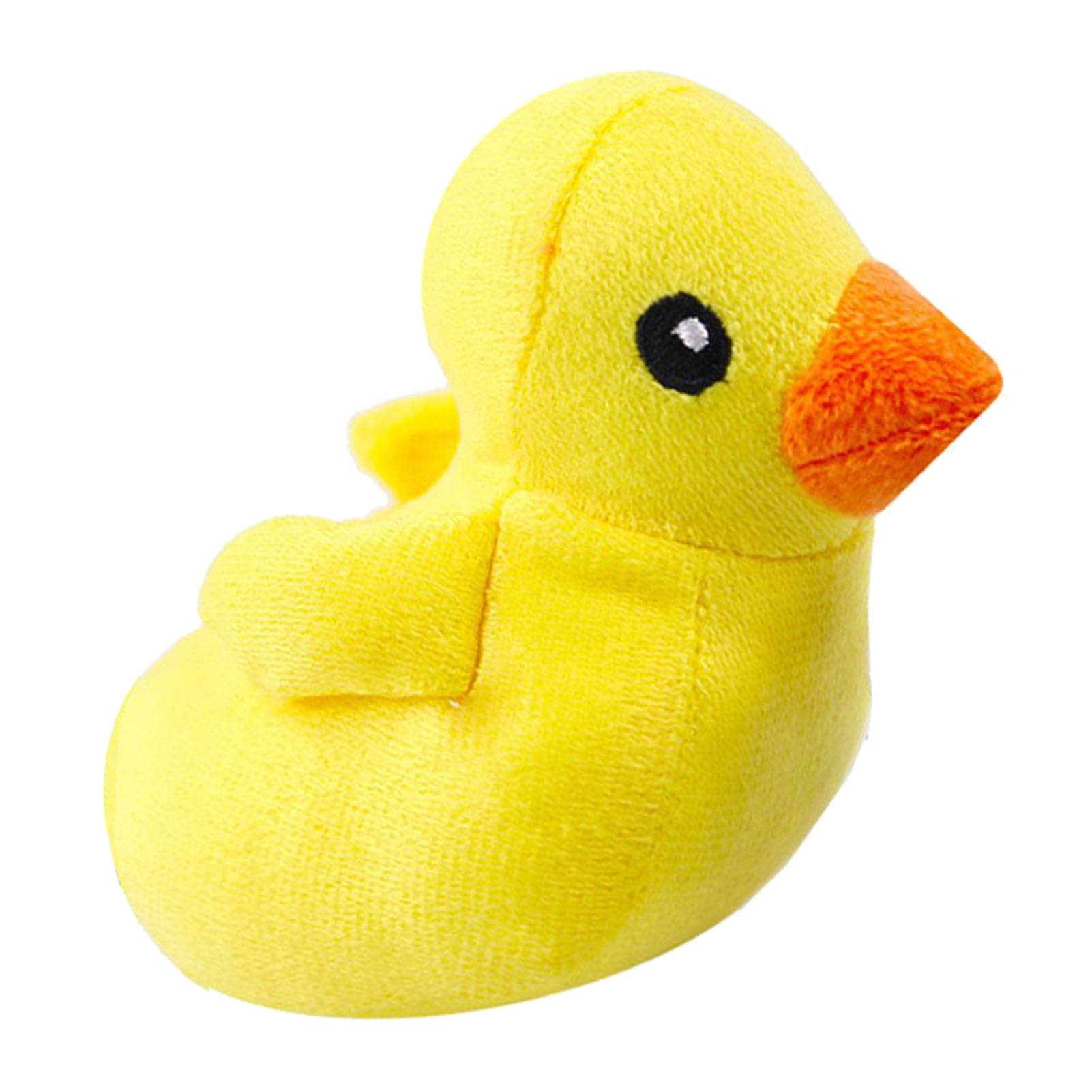 Dog Chew Toy, Squeaky Plush Dog Toy Delicate Little Yellow Duck Shaped Bite Resistant for Pet Supplies