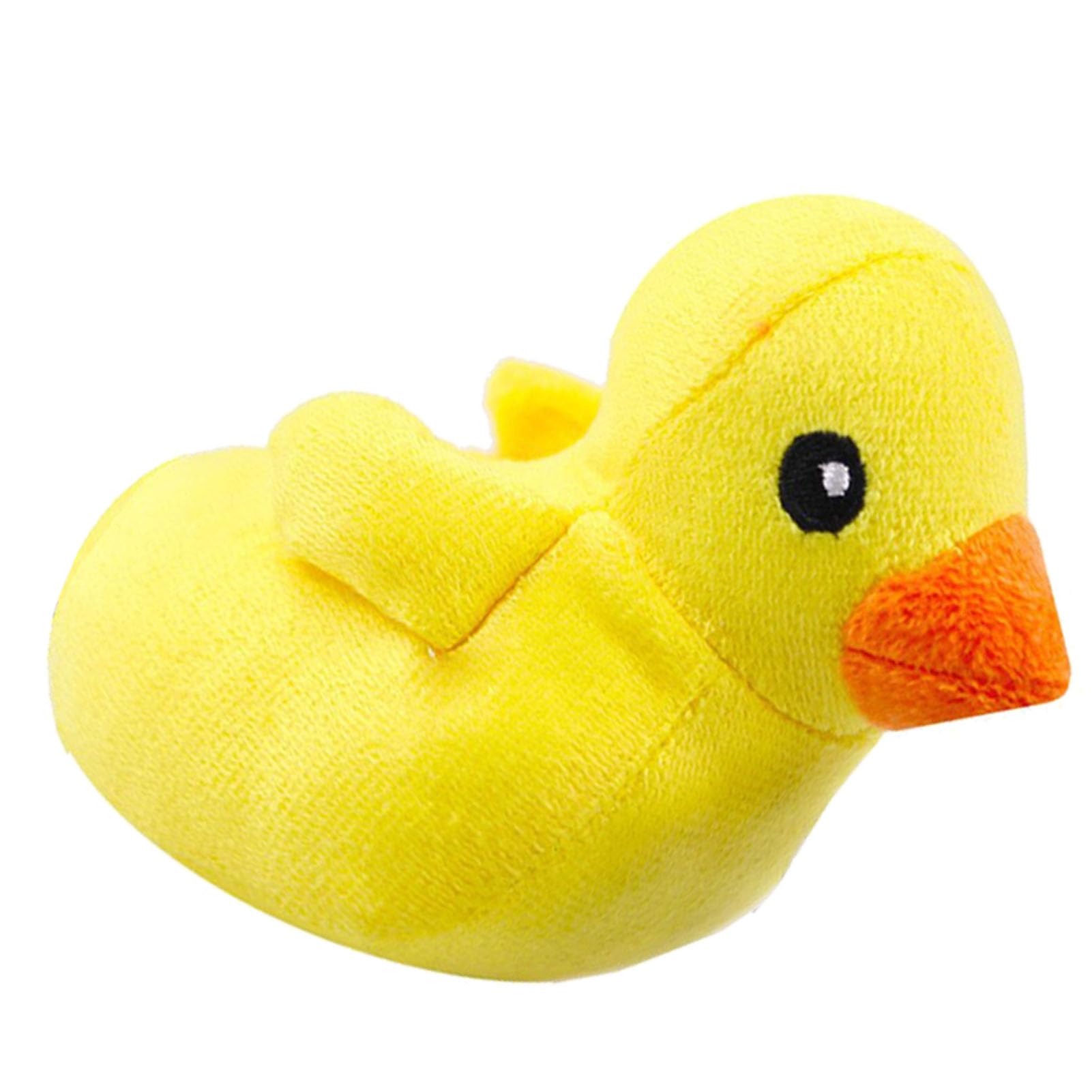 Dog Chew Toy, Squeaky Plush Dog Toy Delicate Little Yellow Duck Shaped Bite Resistant for Pet Supplies